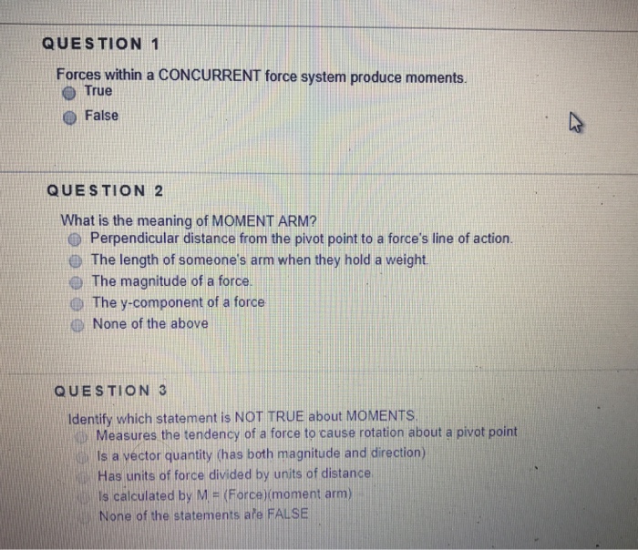 Solved QUESTION 1 Forces within a CONCURRENT force system | Chegg.com