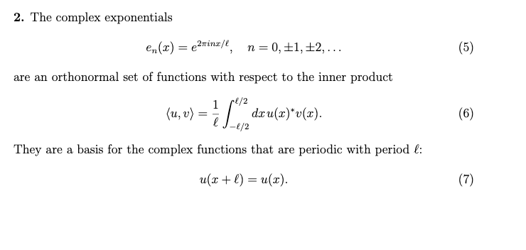 2. The complex exponentials en(2) = e2ninell, n=0, | Chegg.com