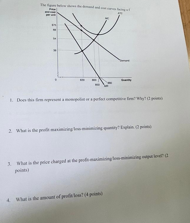 Solved 1. Does this firm represent a monopolist or a perfect | Chegg.com