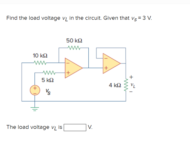 Solved Find the load voltage vL in the circuit. Given that | Chegg.com