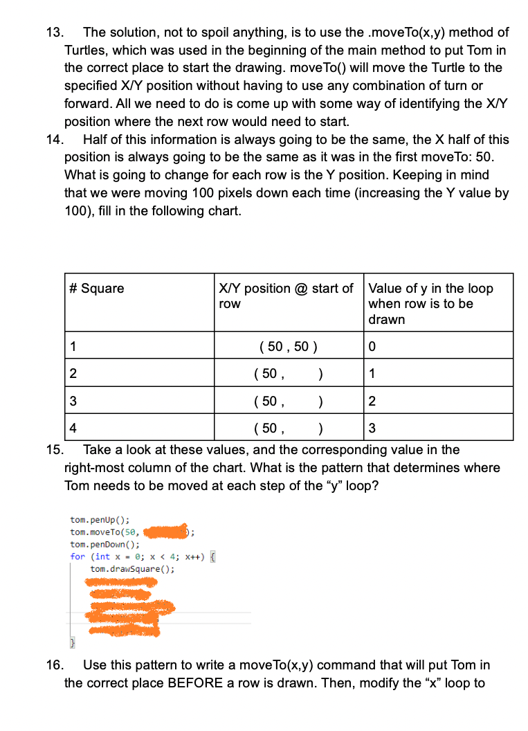 Solved Part B: Making a checkerboard with Turtles 1. Start | Chegg.com