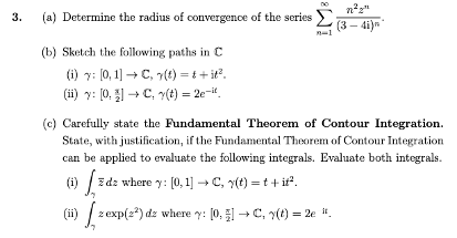 Solved (a) Determine the radius of convergence of the series | Chegg.com