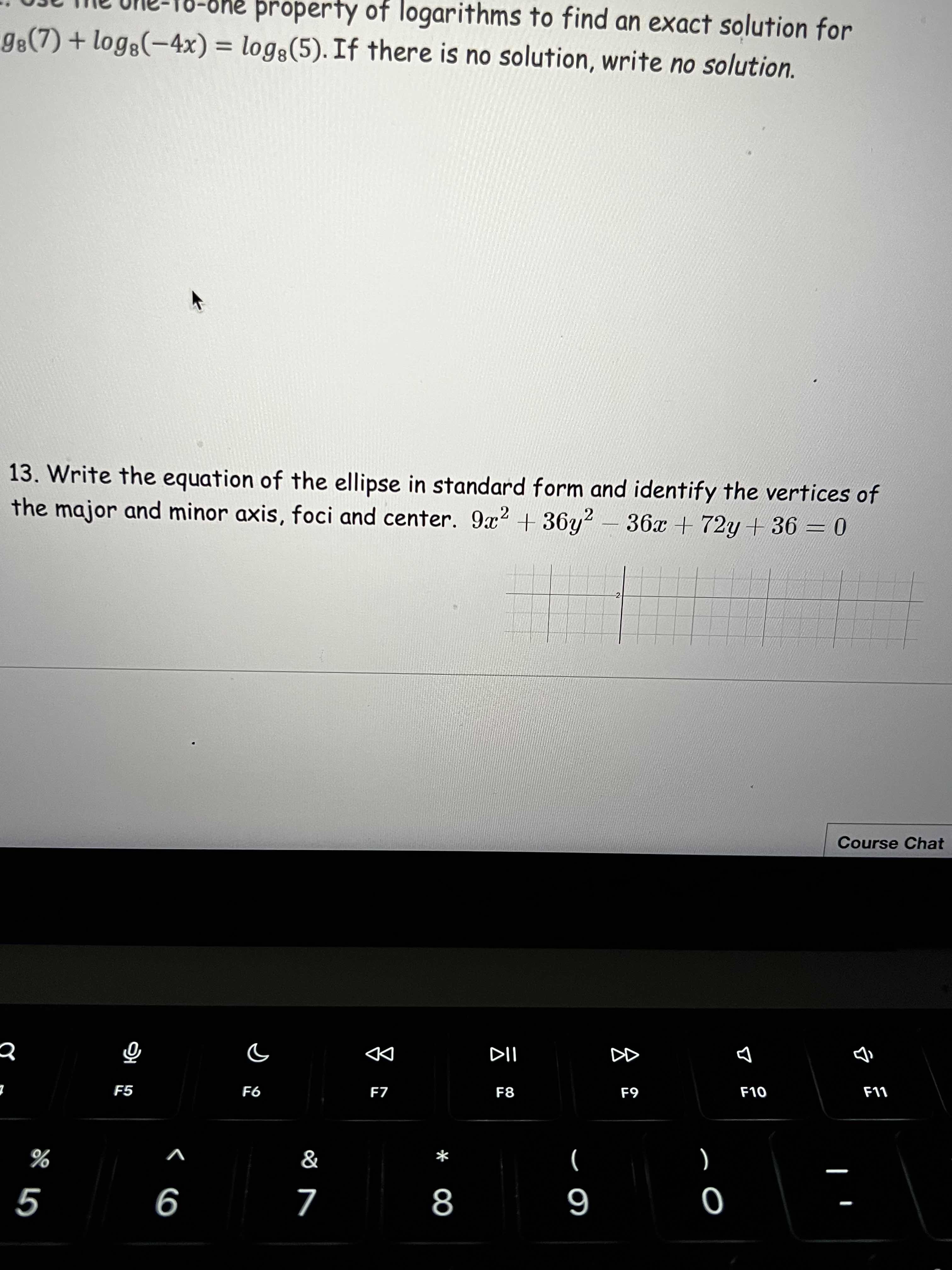Solved g8(7)+log8(−4x)=log8(5). If there is no solution, | Chegg.com