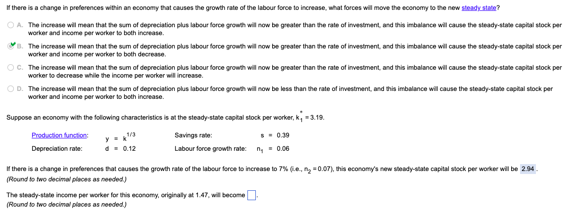 Solved worker and income per worker to both increase.worker | Chegg.com
