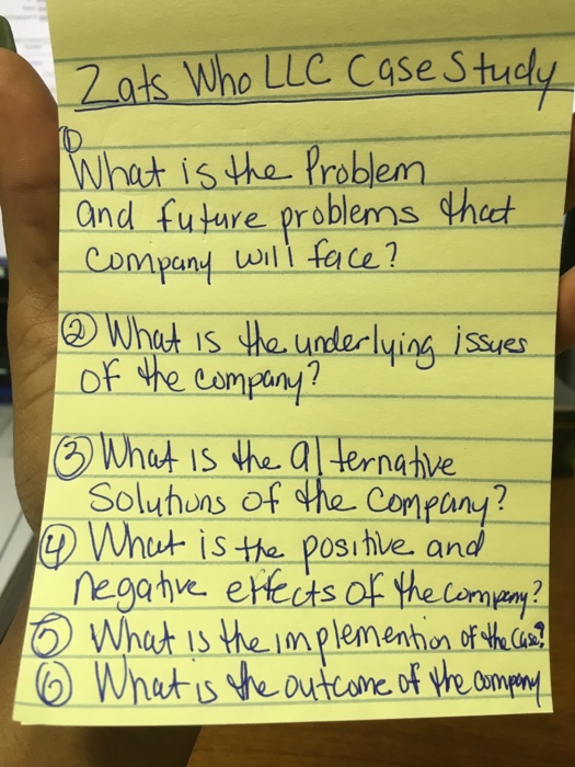 1) What the Problem and future problems that Company | Chegg.com