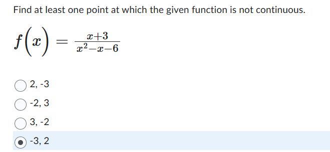 Solved Find at least one point at which the given function | Chegg.com