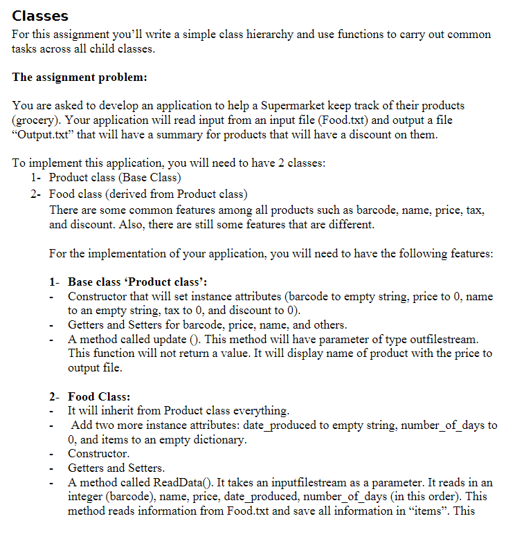 Solved lasses r this assignment you'll write a simple class | Chegg.com