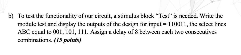 Solved a) Write the Verilog HDL description for the circuit | Chegg.com