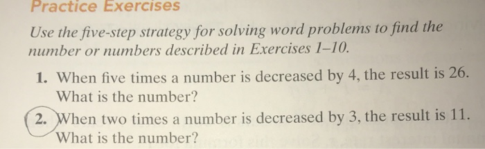Solved Practice Exercises Use the five-step strategy for | Chegg.com
