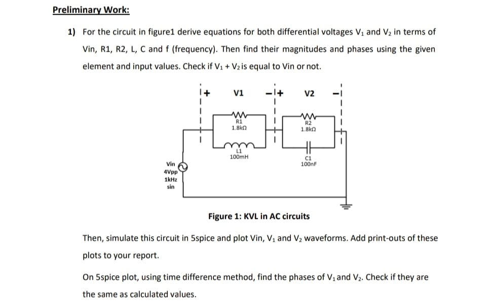 Solved 1) For the circuit in figure1 derive equations for | Chegg.com