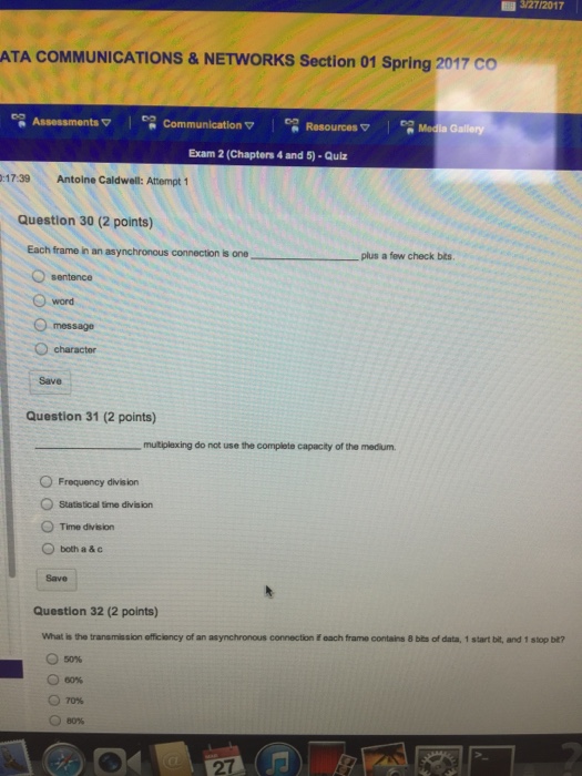 Solved Question 28 (2 points) If the code division | Chegg.com