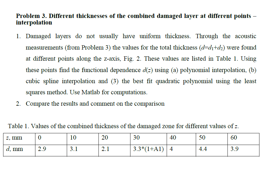 Solved Problem 3. Different thicknesses of the combined | Chegg.com