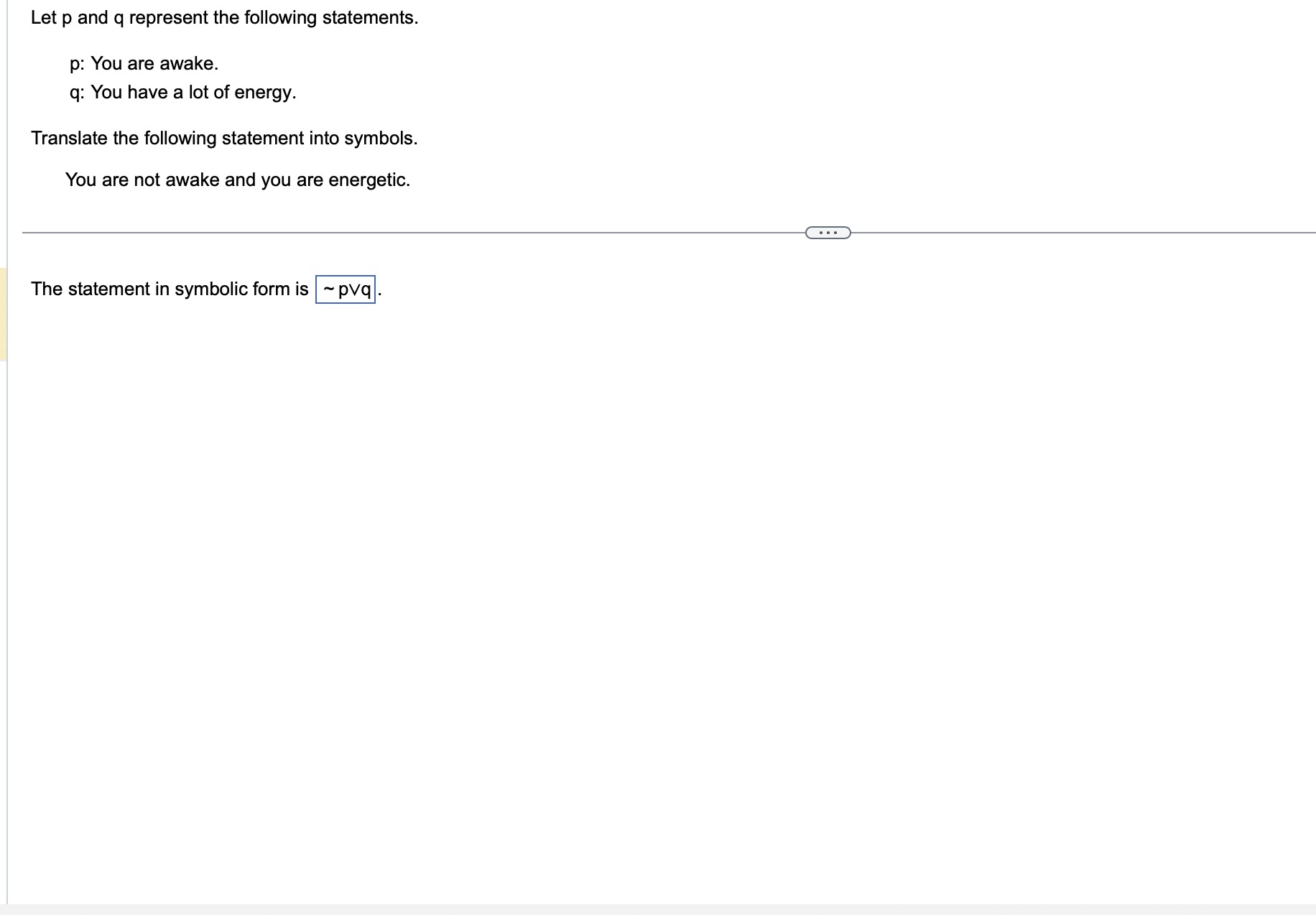 Solved Let p and q represent the following statements. p: | Chegg.com