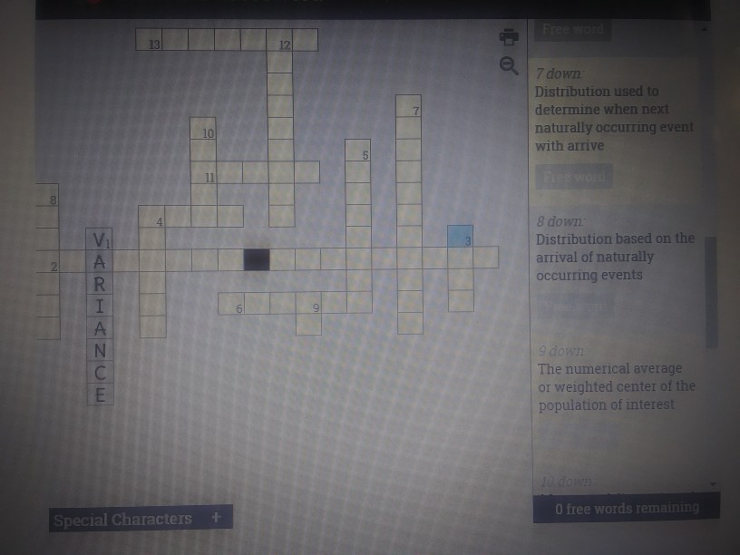 Solved Statistics Crossword Submit Answers 2 acrost Measure | Chegg.com