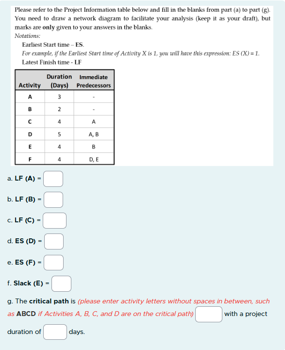 Please refer to ﻿the Project Information table below | Chegg.com