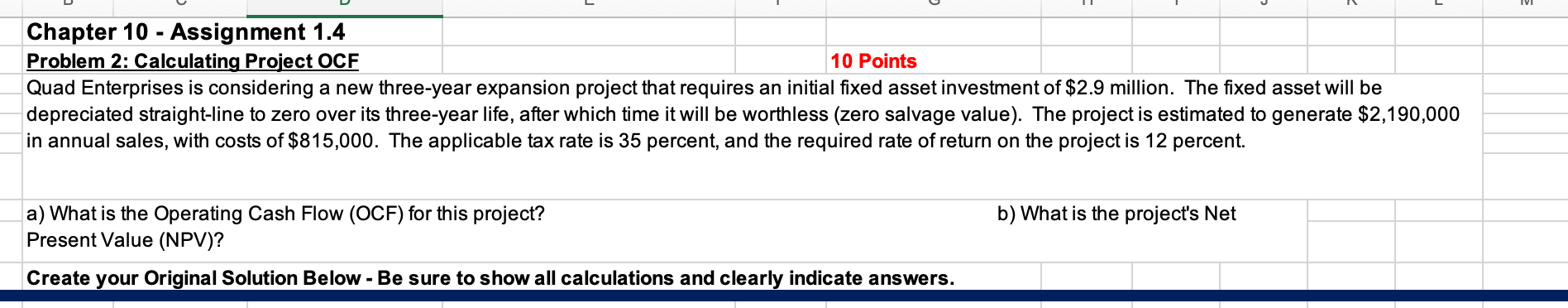 Solved Chapter 10 - Assignment 1.4 Problem 2: Calculating | Chegg.com