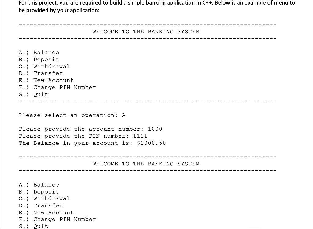 For this project, you are required to build a simple | Chegg.com