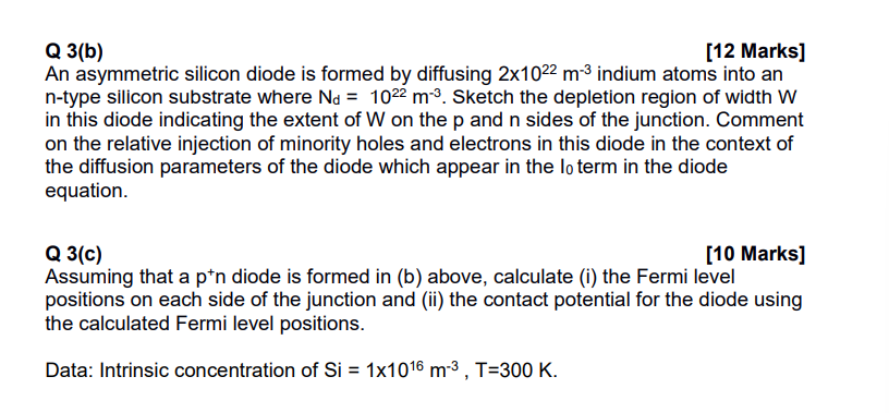 Solved Answer part (c) ﻿please. Q 3(c)[10 ﻿Marks]Assuming | Chegg.com