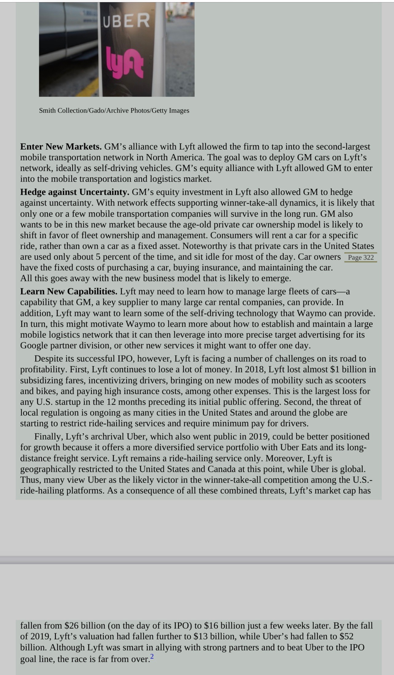 Solved • How did Lyft use a strategic alliance with GM in | Chegg.com