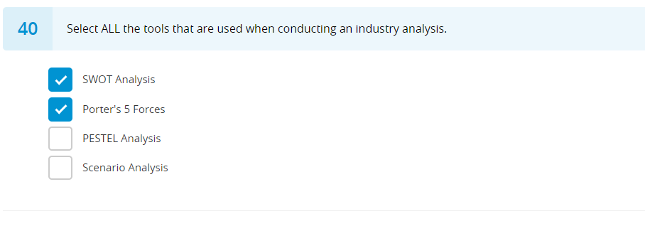 Solved 40 Select ALL the tools that are used when conducting | Chegg.com