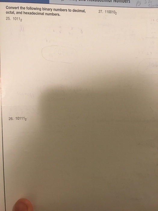 Solved Convert the following binary numbers to decimal, | Chegg.com