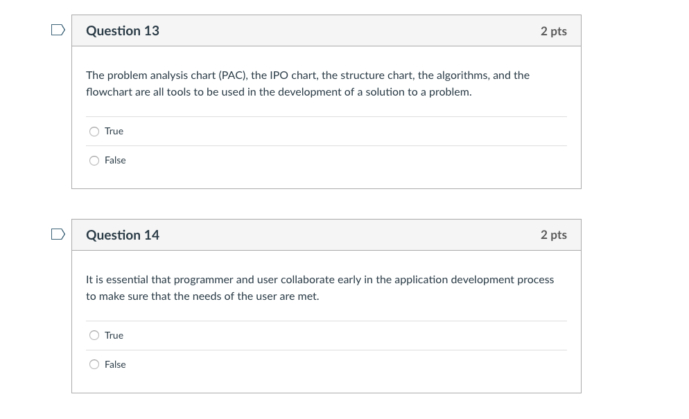Solved Question 13 2 pts The problem analysis chart (PAC), | Chegg.com