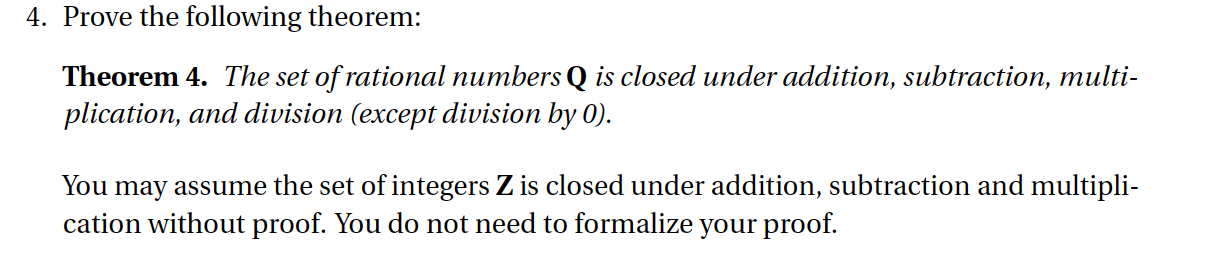 Solved Prove the following theorem: Theorem 4. The set of | Chegg.com