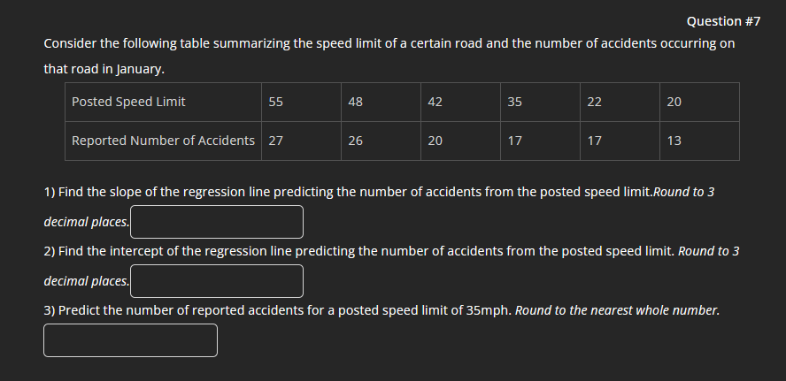 Solved Question #7Please help and I need number, and rounded | Chegg.com