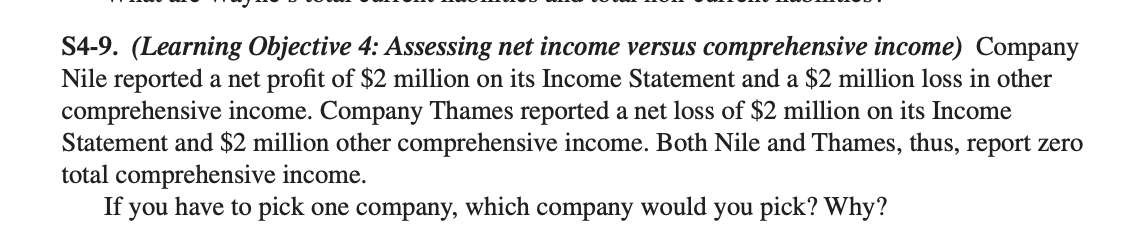 Solved S4-9. (Learning Objective 4: Assessing net income | Chegg.com