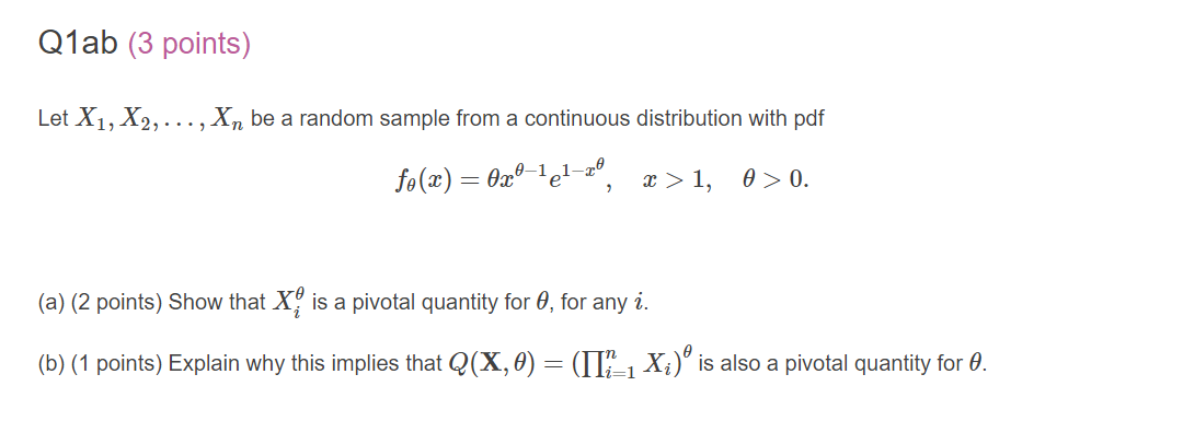 Solved Let X1,X2,…,Xn be a random sample from a continuous | Chegg.com