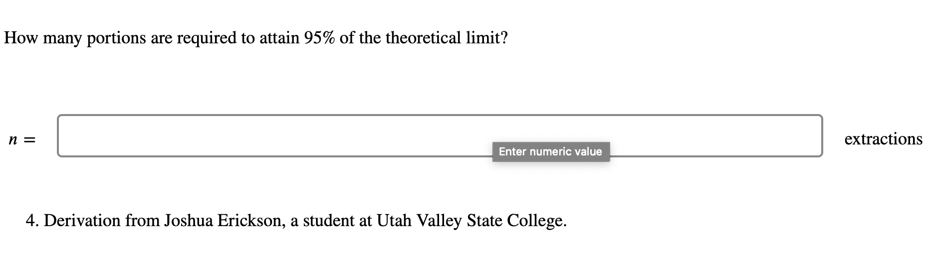 Solved The theoretical limit for extracting solute S from | Chegg.com