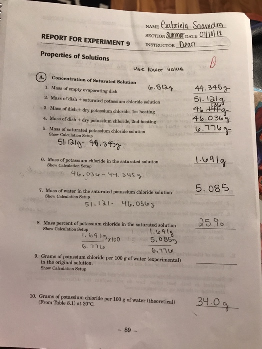 Solved NAME Cabriela Saavedra SECTION 8UMnY DATE INSTRUCTOR | Chegg.com