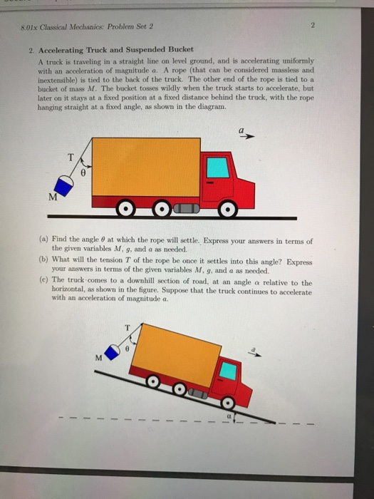 Solved 8.01x Classical Mechanics: Problem Set 2 2. | Chegg.com
