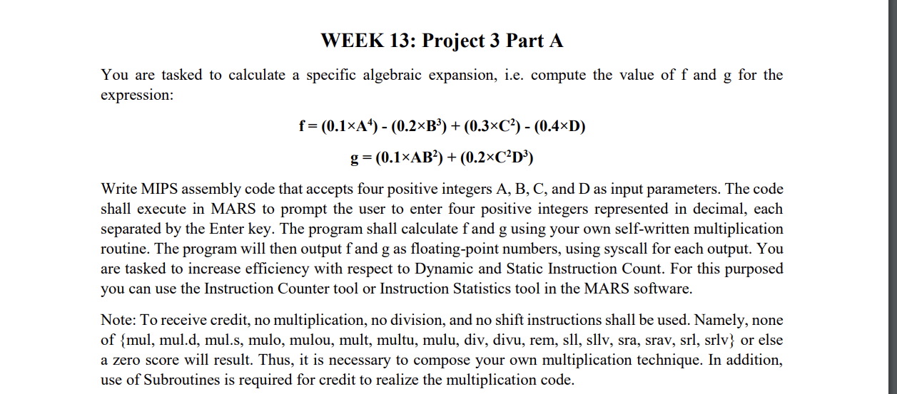 Solved WEEK 13: Project 3 Part A = You are tasked to | Chegg.com