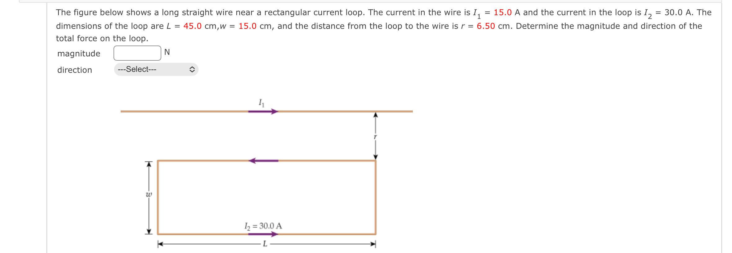 Solved The figure below shows a long straight wire near a | Chegg.com