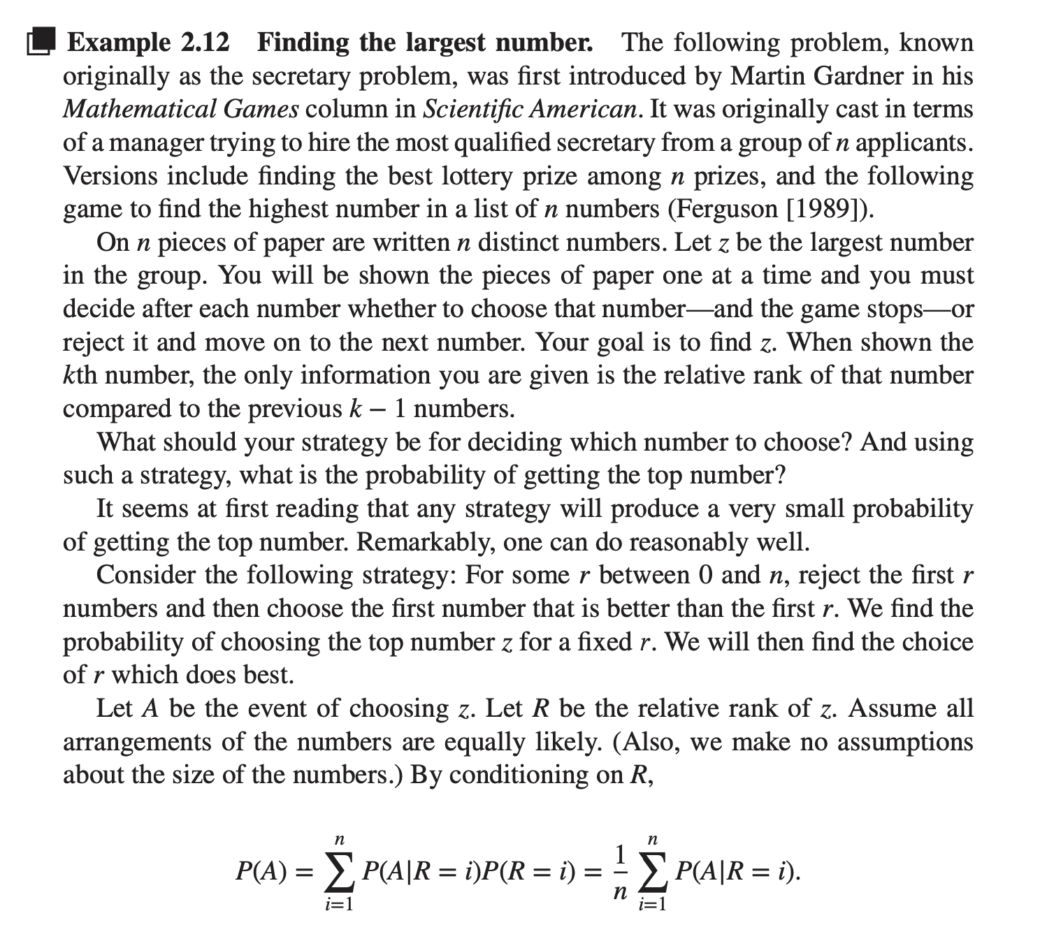 Solved [30 point] Read Example 2.12 (Finding the largest | Chegg.com