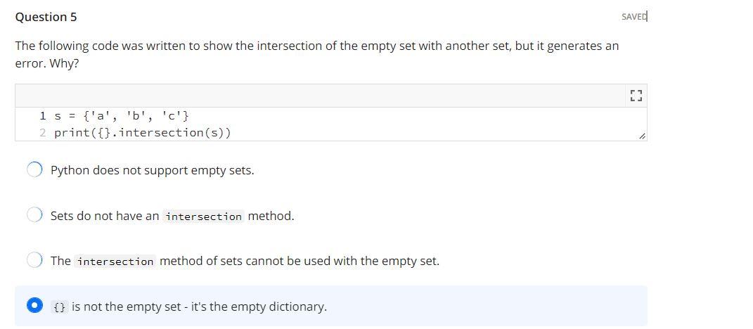 Solved Question 5 SAVED The following code was written to | Chegg.com