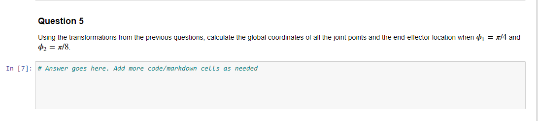 Solved ut [1]: ' Kinematic chain of a robot arm (planar) \ n | Chegg.com