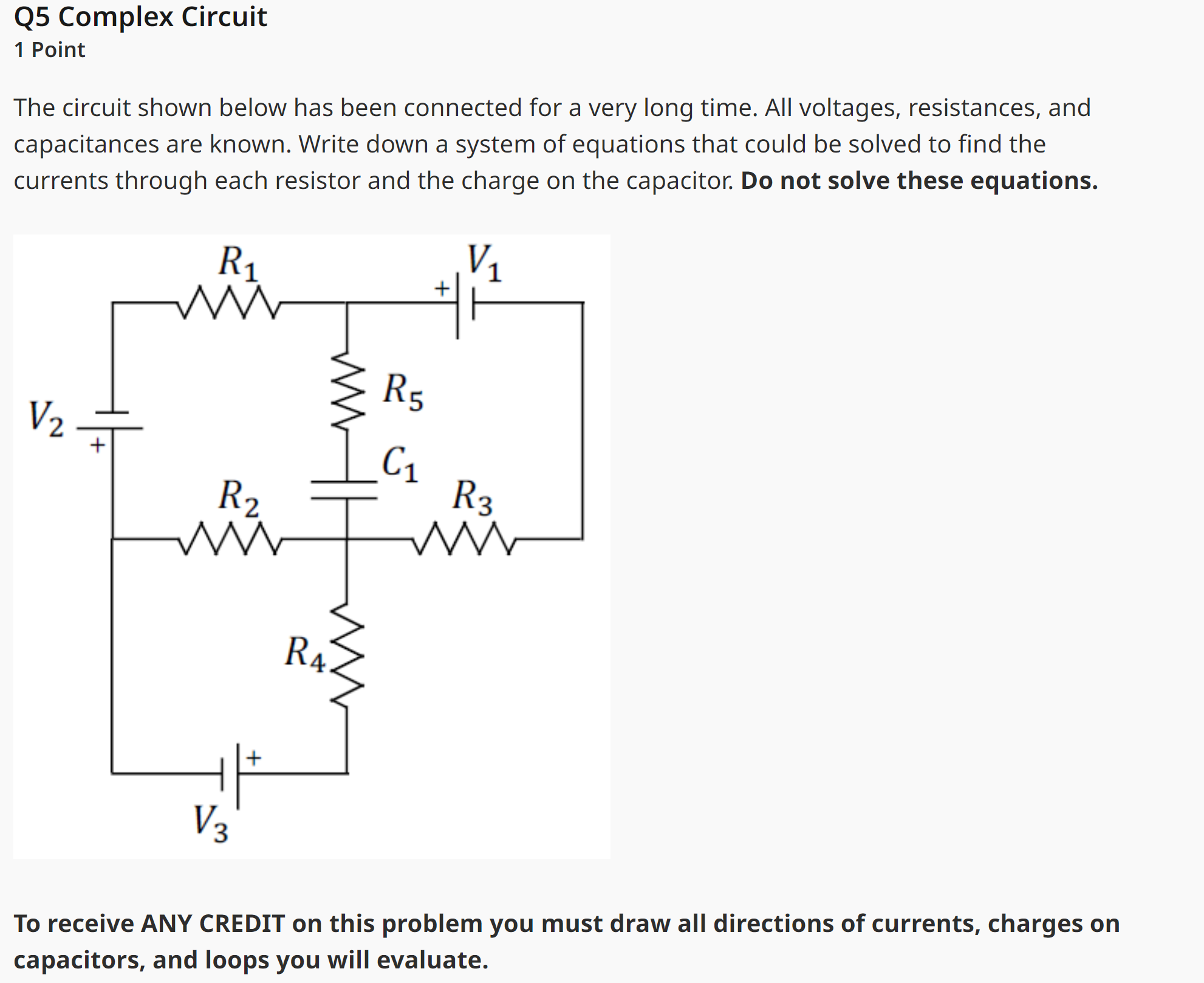 Solved Q5 Complex Circuit 1 Point The circuit shown below | Chegg.com