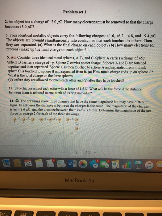 Solved An object has a charge of -2.0 mu C. How many | Chegg.com