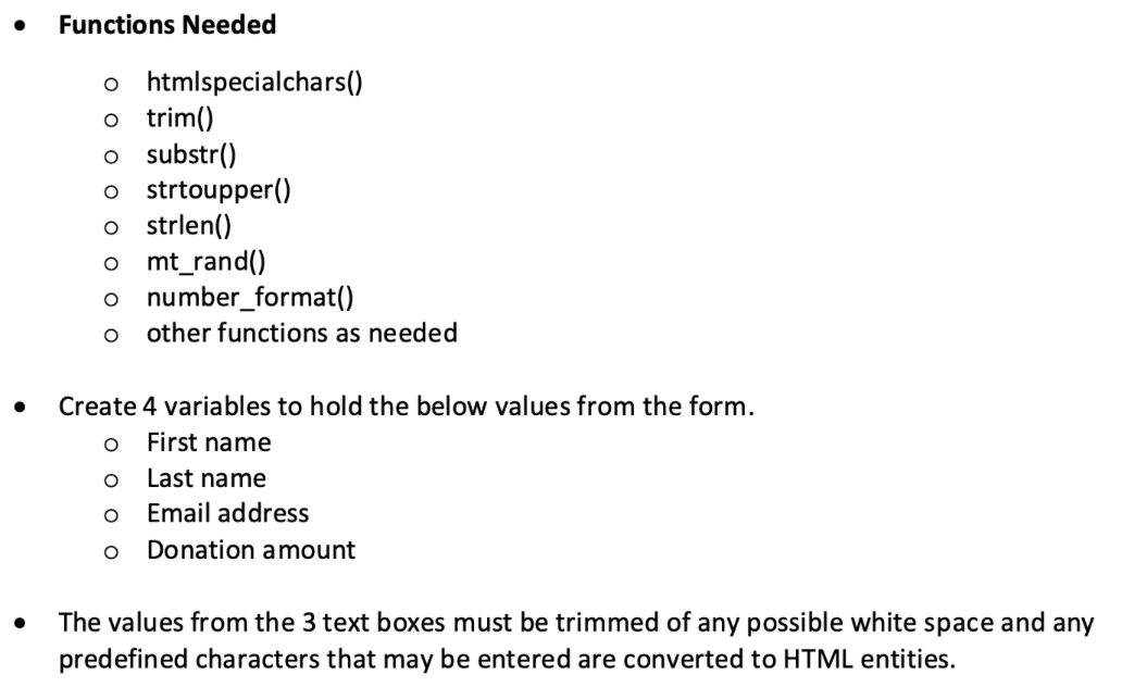 Solved Objective: To learn how to use PHP to retrieve string | Chegg.com
