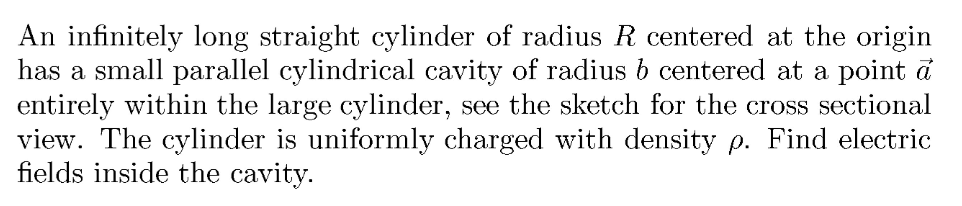 An infinitely long straight cylinder of radius R | Chegg.com