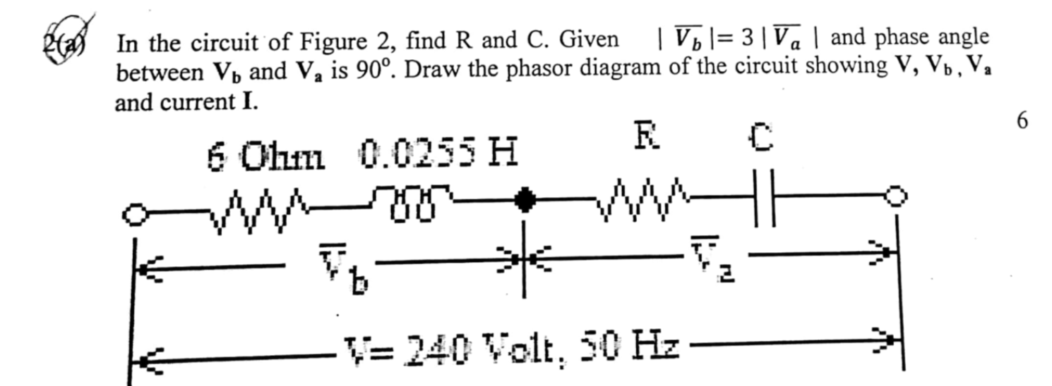 Solved In the circuit of Figure 2, find R and C. Given | Chegg.com