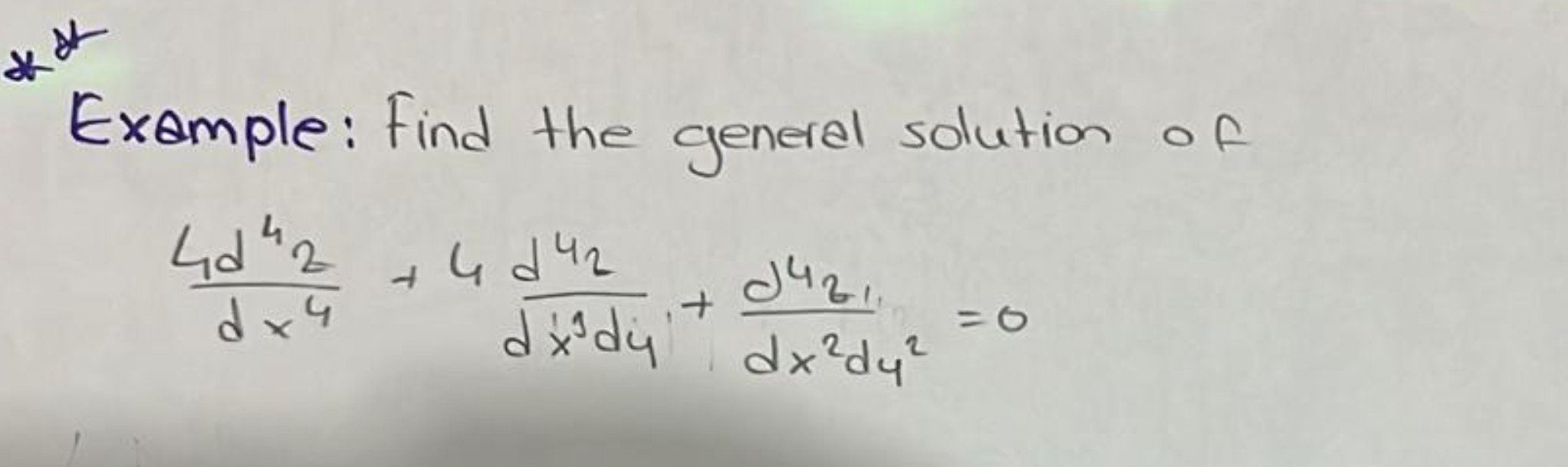 Solved Example: Find the general solution | Chegg.com