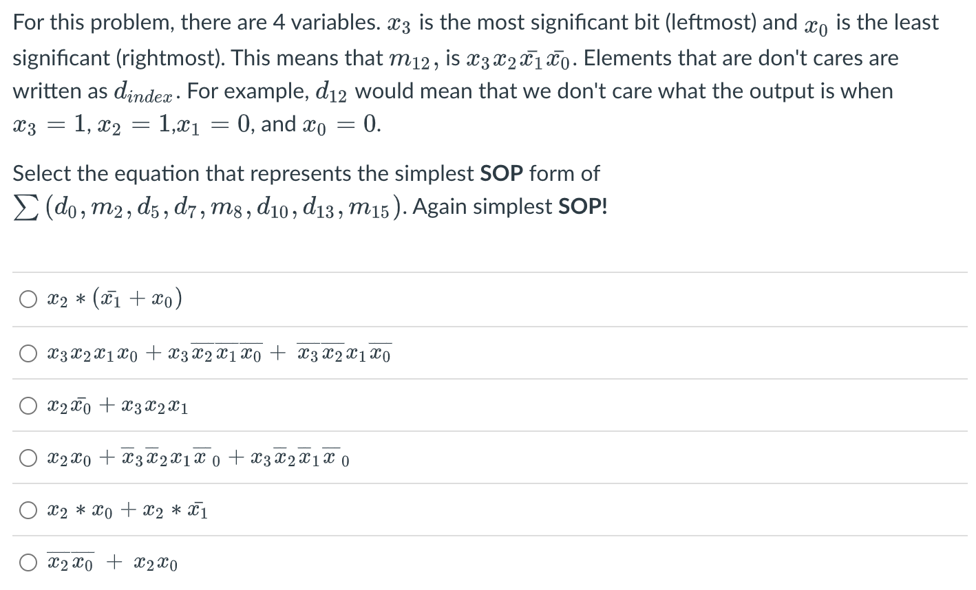Solved For this problem, there are 4 variables. x3 is the | Chegg.com
