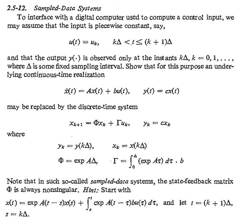 2.5-12. Sampled-Data Systems To interface with a | Chegg.com