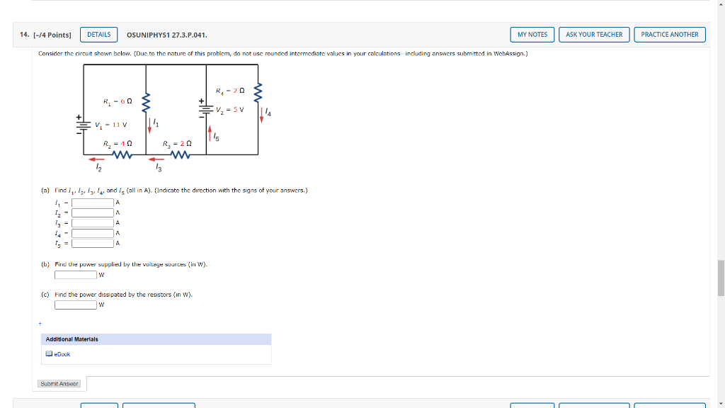 Solved Consider the circuit shown below. (Due to the nature | Chegg.com