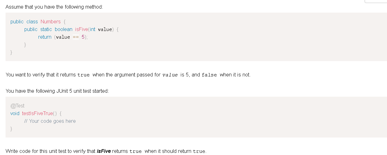 Solved Assume that you have the following method: public | Chegg.com