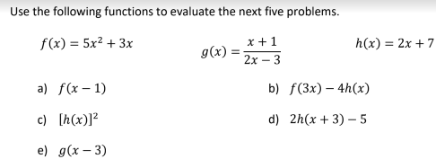 Solved Using the following functions, help understand step | Chegg.com