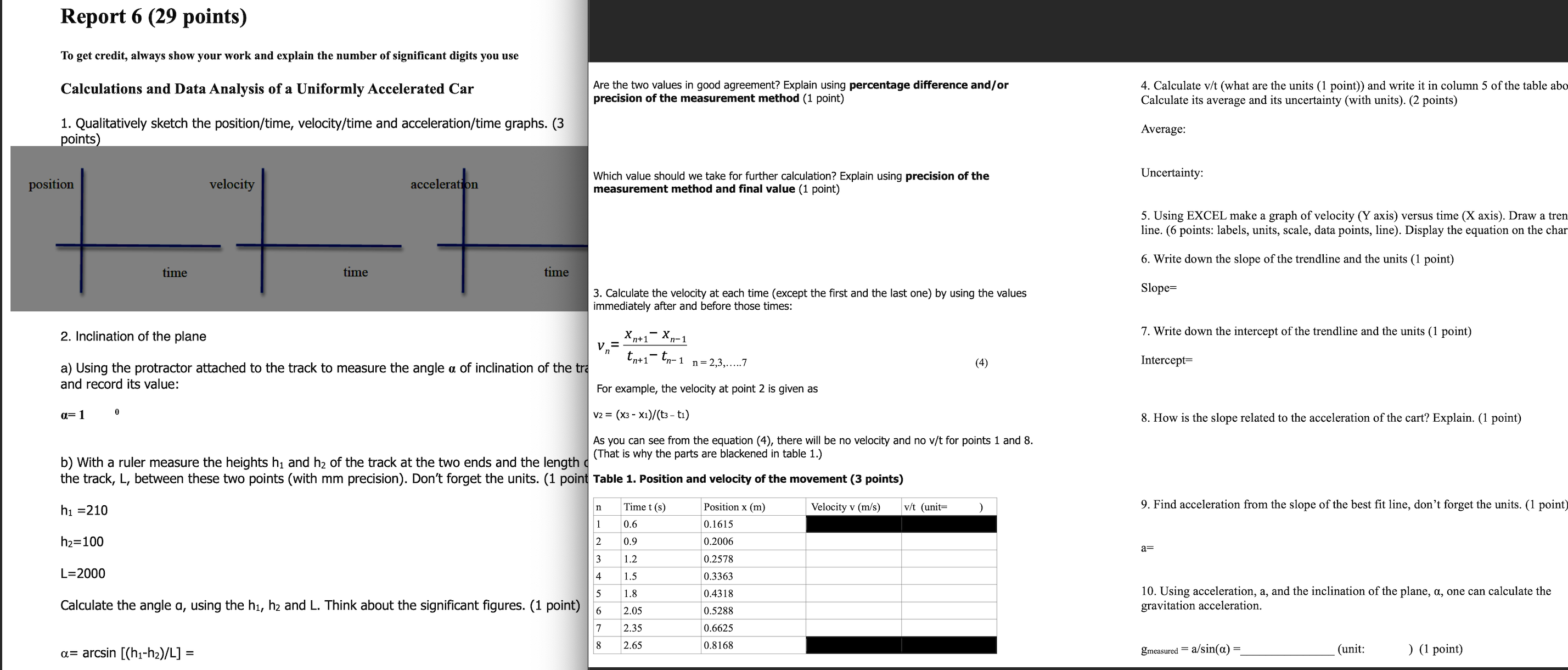 Solved Report 6 (29 ﻿points)To ﻿get credit, always show your | Chegg.com